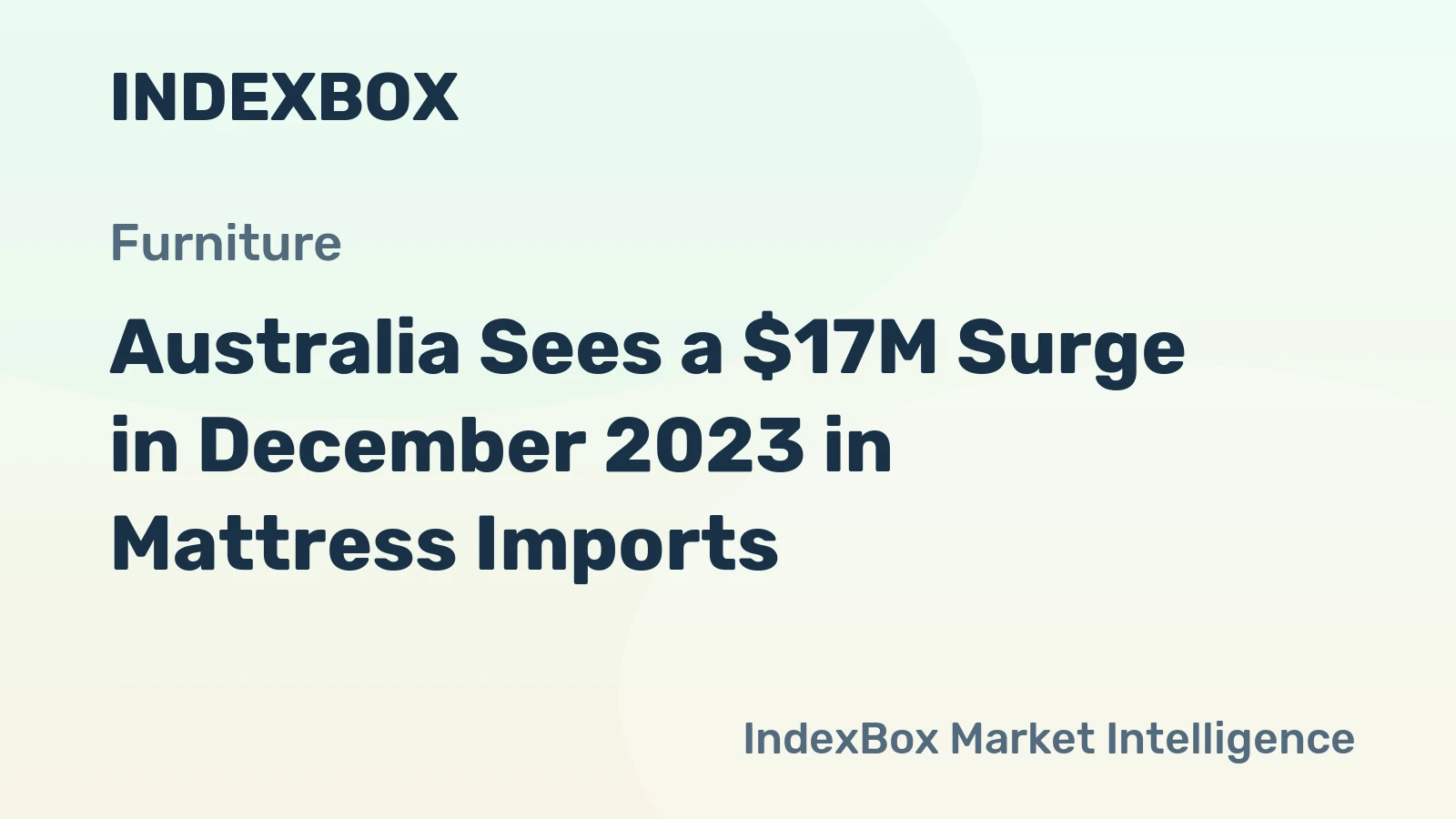 Australia Sees a $17M Surge in December 2023 in Mattress Imports