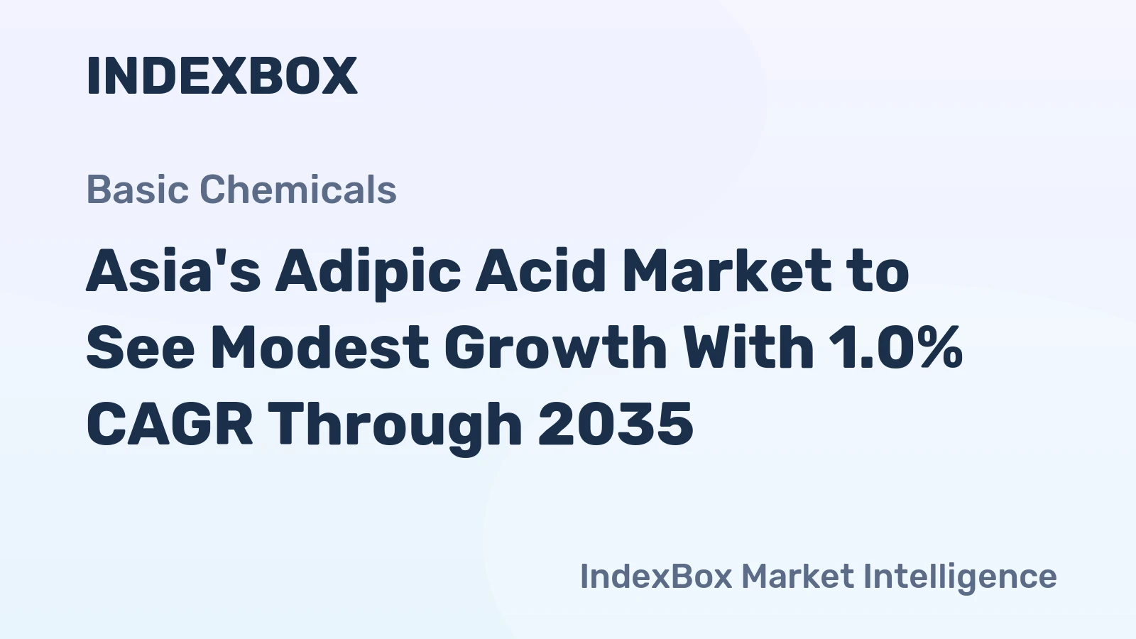 Asia's Adipic Acid Market to See Modest Growth With 1.0% CAGR Through 2035