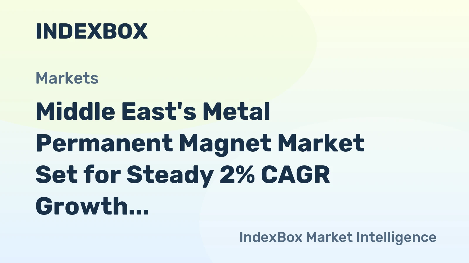Middle East's Metal Permanent Magnet Market Set for Steady 2% CAGR Growth Through 2035