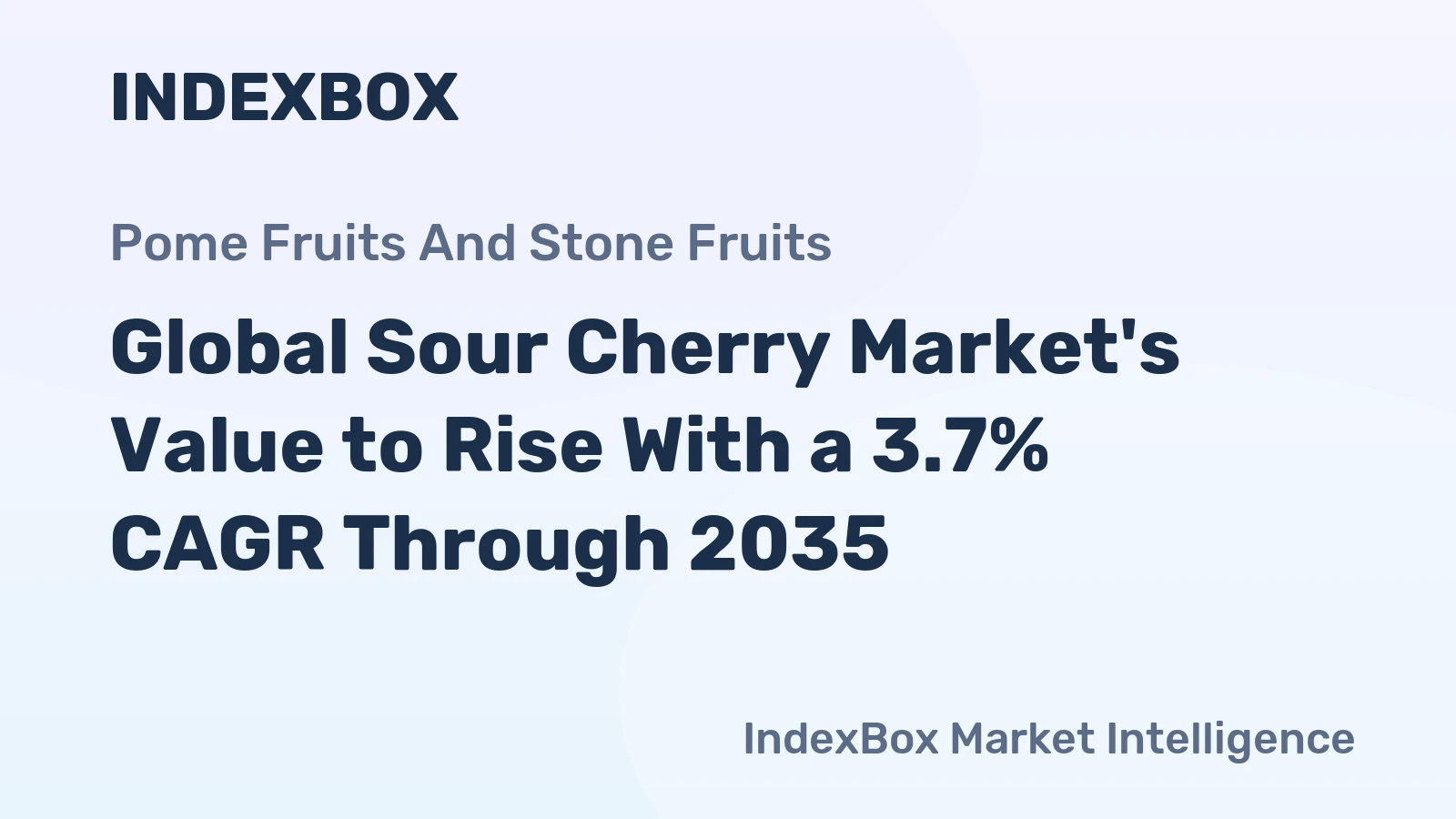 Global Sour Cherry Market's Value to Rise With a 3.7% CAGR Through 2035