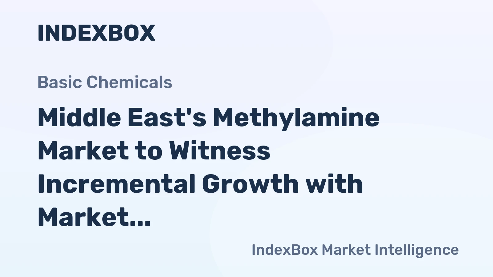 Middle East's Methylamine Market to Witness Incremental Growth with Market Volume Reaching 179K tons and Market Value Reaching $322M by 2035