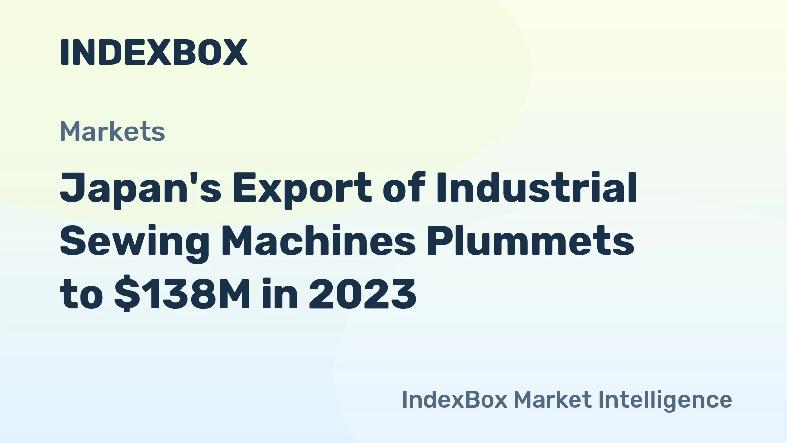 Japan's Export of Industrial Sewing Machines Plummets to $138M in 2023