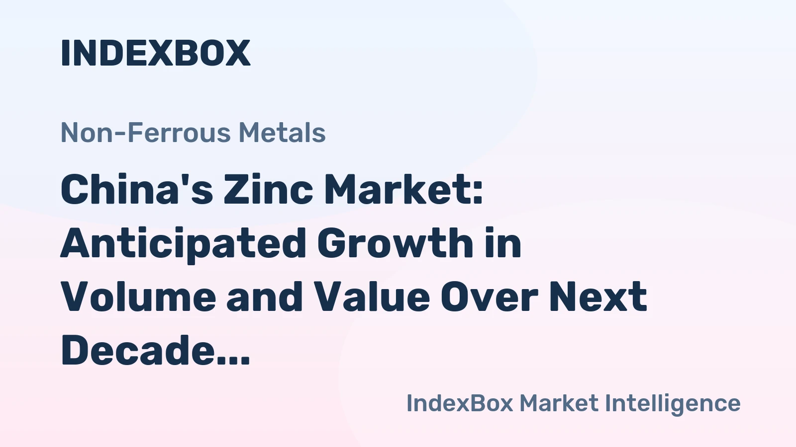 China's Zinc Market: Anticipated Growth in Volume and Value Over Next Decade