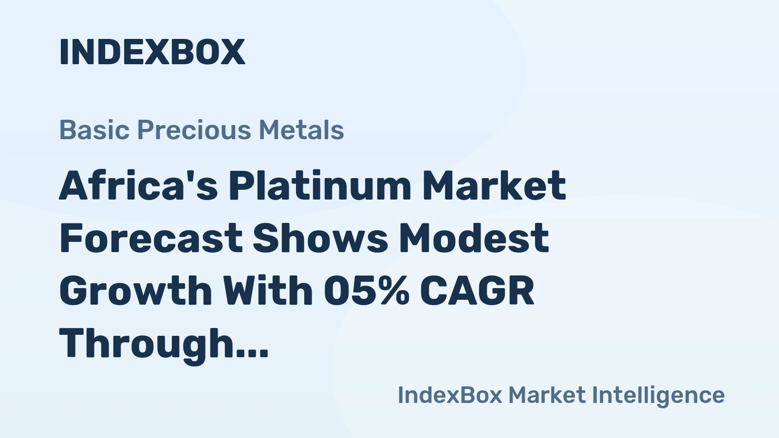 Africa's Platinum Market Forecast Shows Modest Growth With 05% CAGR Through 2035