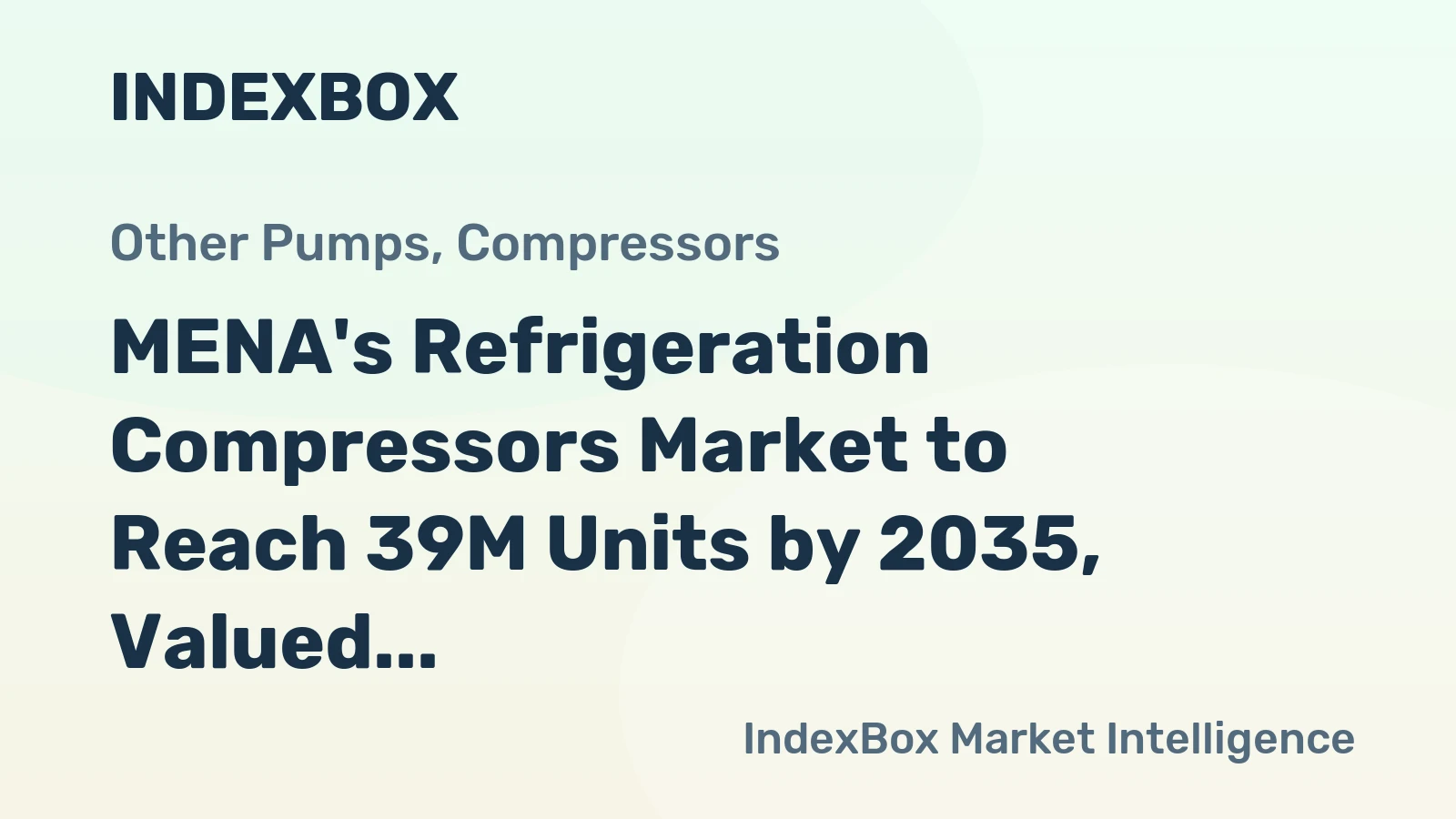 MENA's Refrigeration Compressors Market to Reach 39M Units by 2035, Valued at $3B