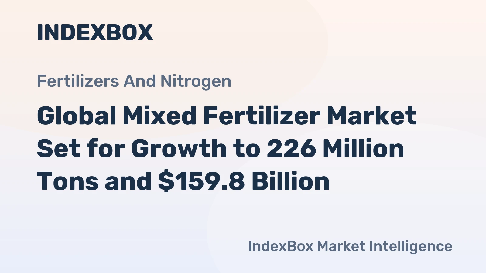 Global Mixed Fertilizer Market Set for Growth to 226 Million Tons and $159.8 Billion