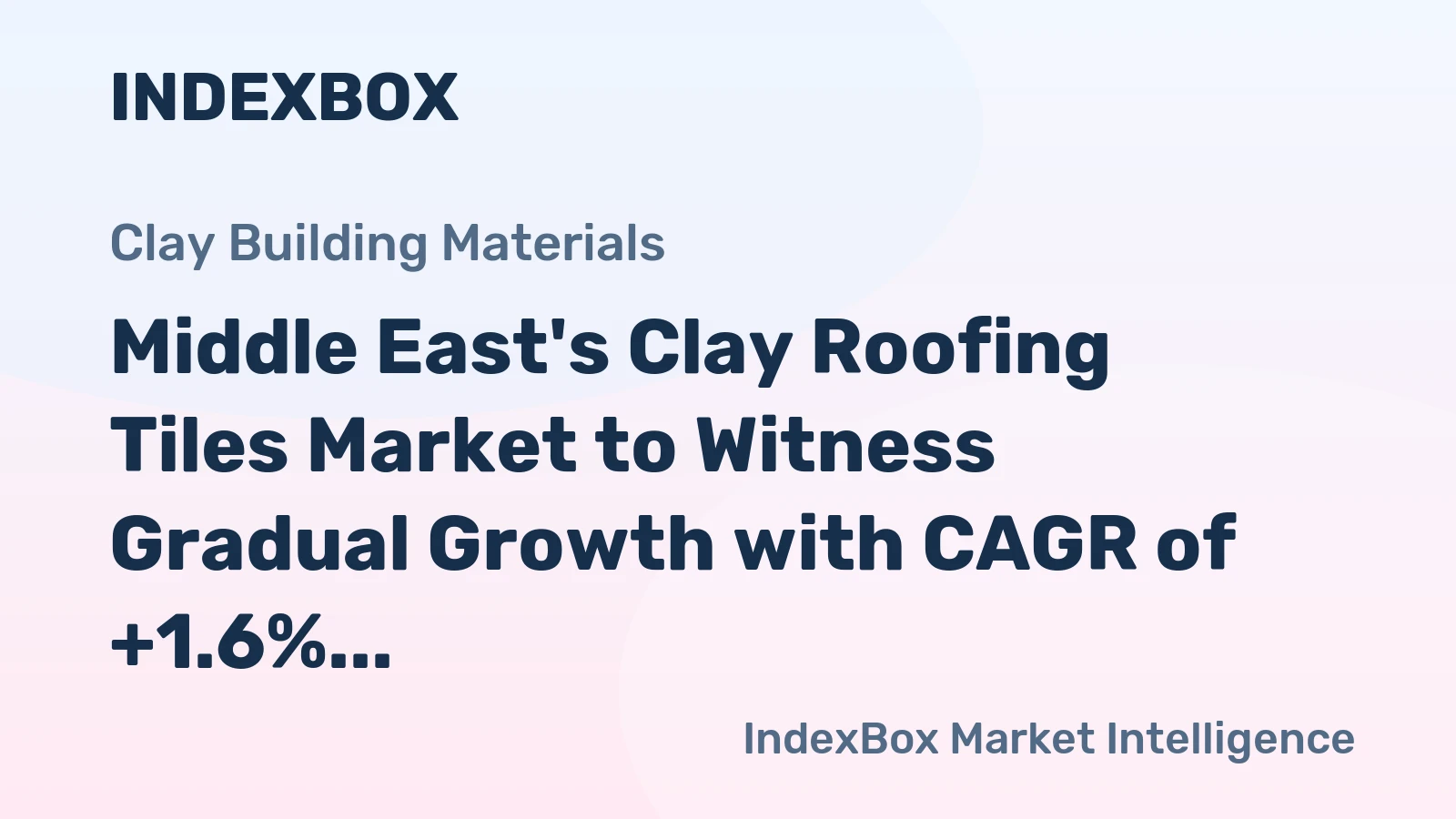 Middle East's Clay Roofing Tiles Market to Witness Gradual Growth with CAGR of +1.6% Leading to $771M Market Value by 2035