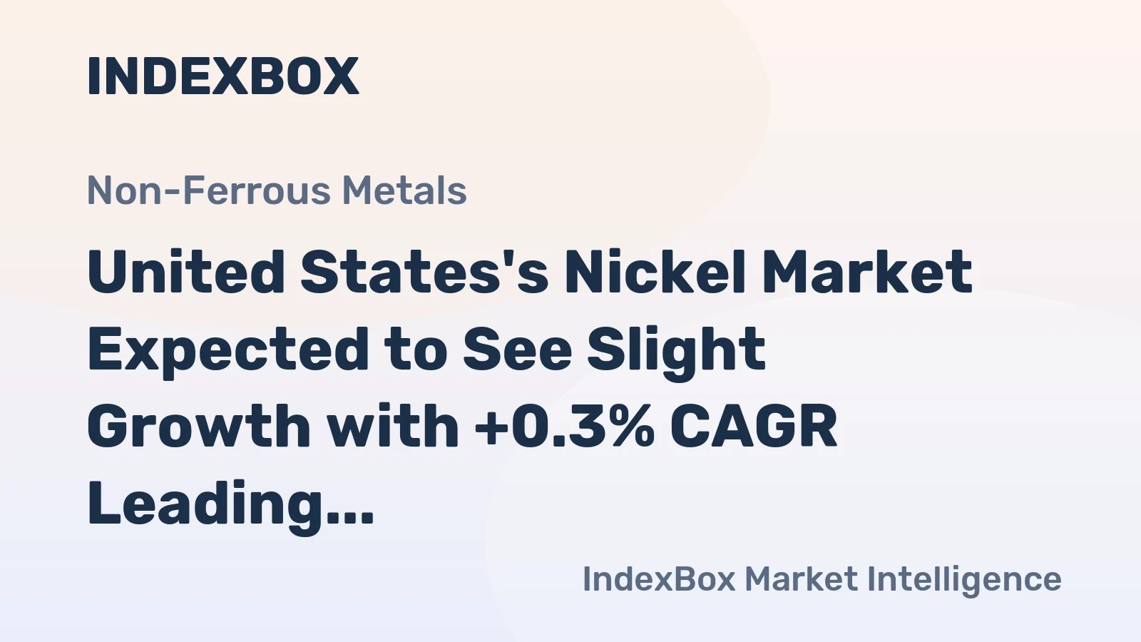 United States's Nickel Market Expected to See Slight Growth with +0.3% CAGR Leading to $24.4B Market Value by 2035