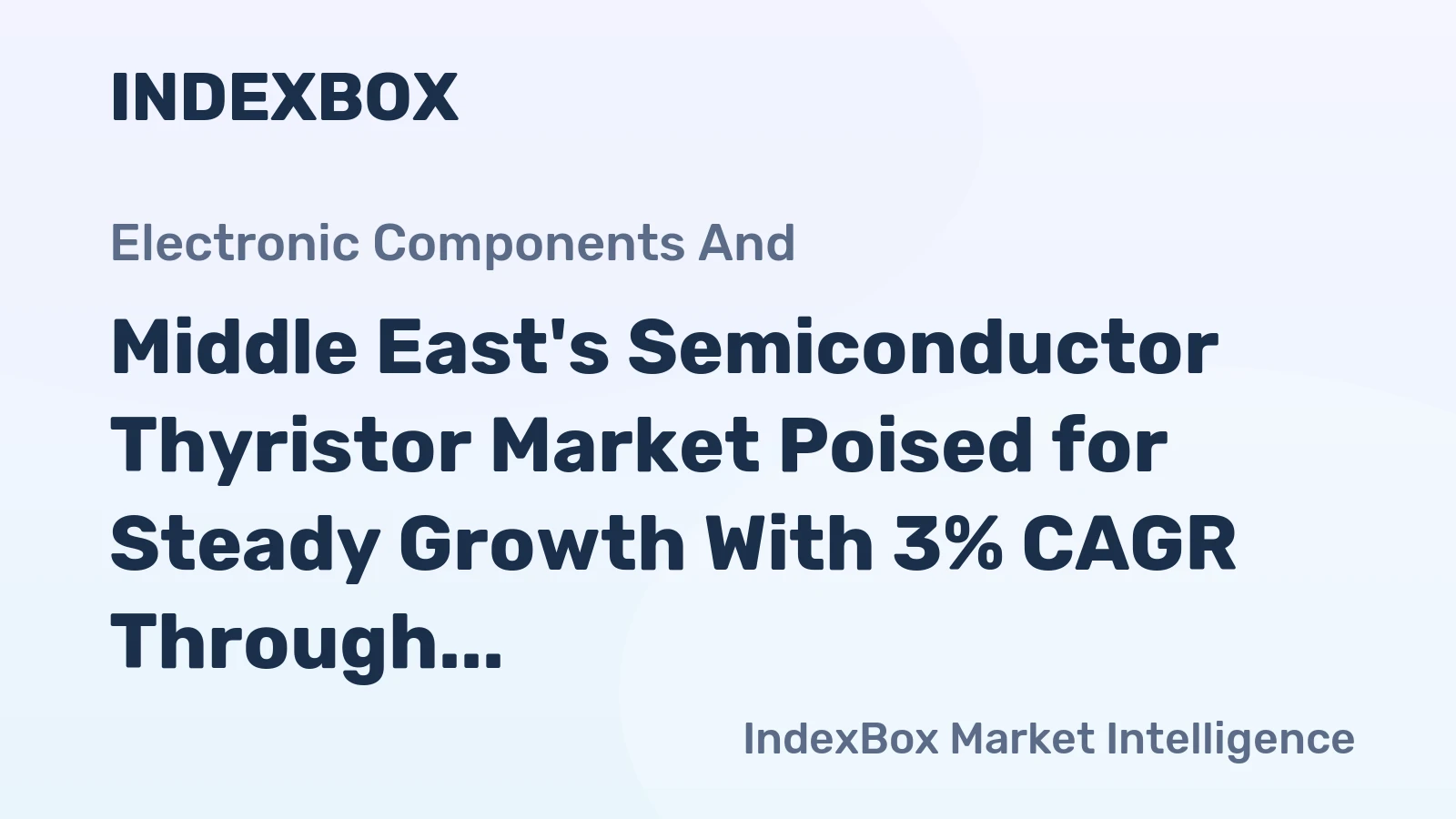 Middle East's Semiconductor Thyristor Market Poised for Steady Growth With 3% CAGR Through 2035