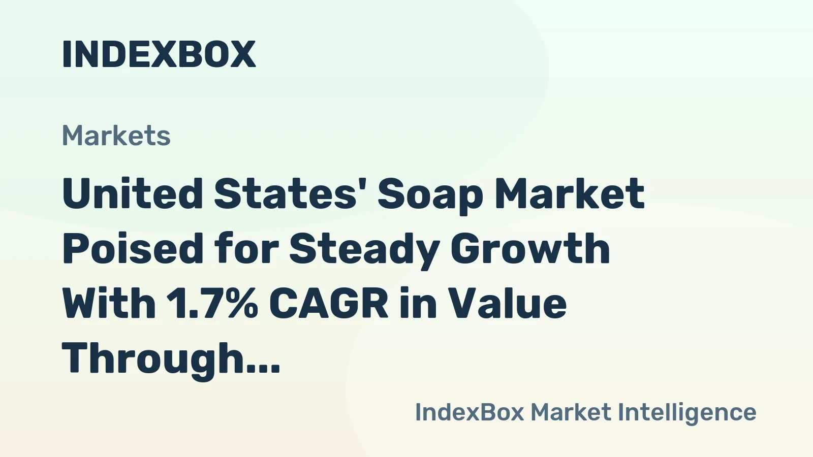 United States' Soap Market Poised for Steady Growth With 1.7% CAGR in Value Through 2035