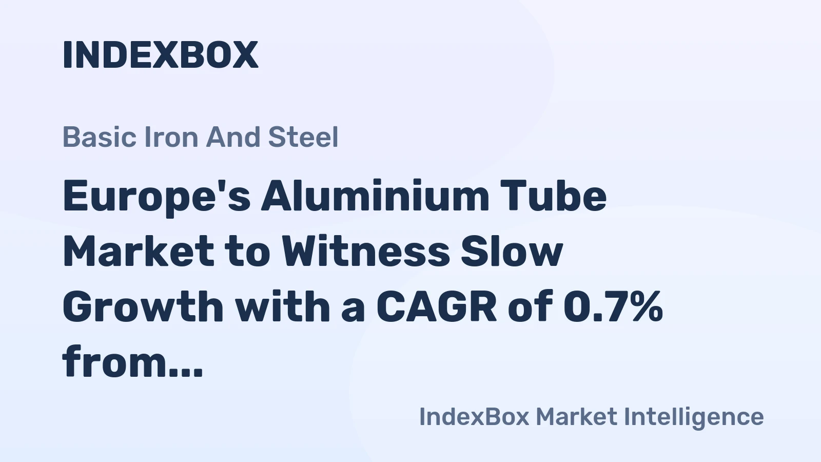 Europe's Aluminium Tube Market to Witness Slow Growth with a CAGR of 0.7% from 2024 to 2035
