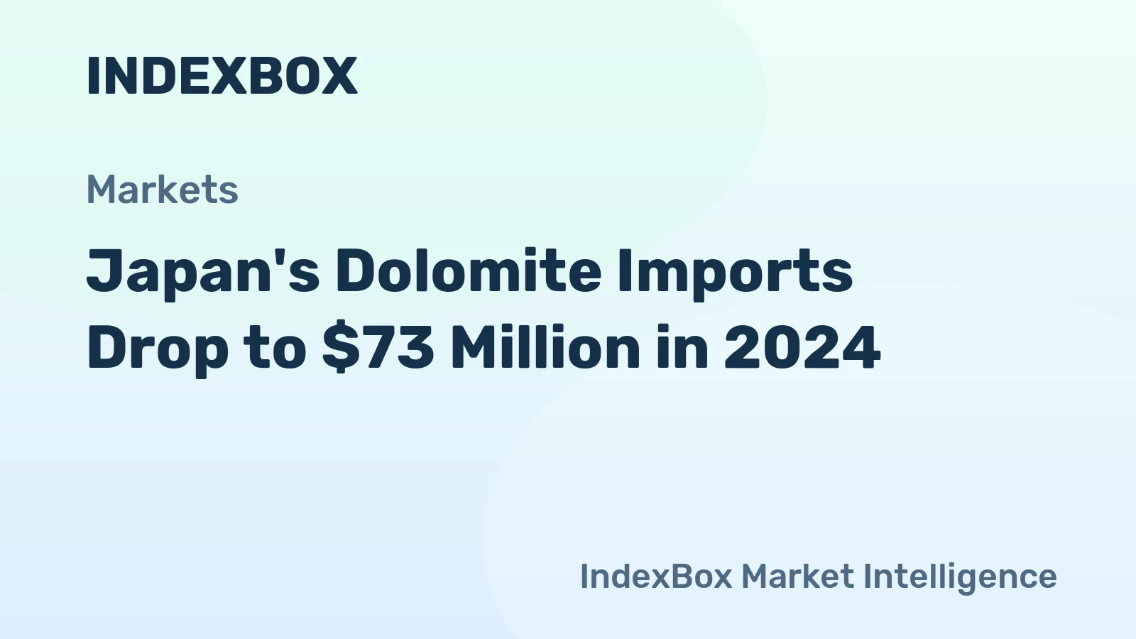 Japan's Dolomite Imports Drop to $73 Million in 2024