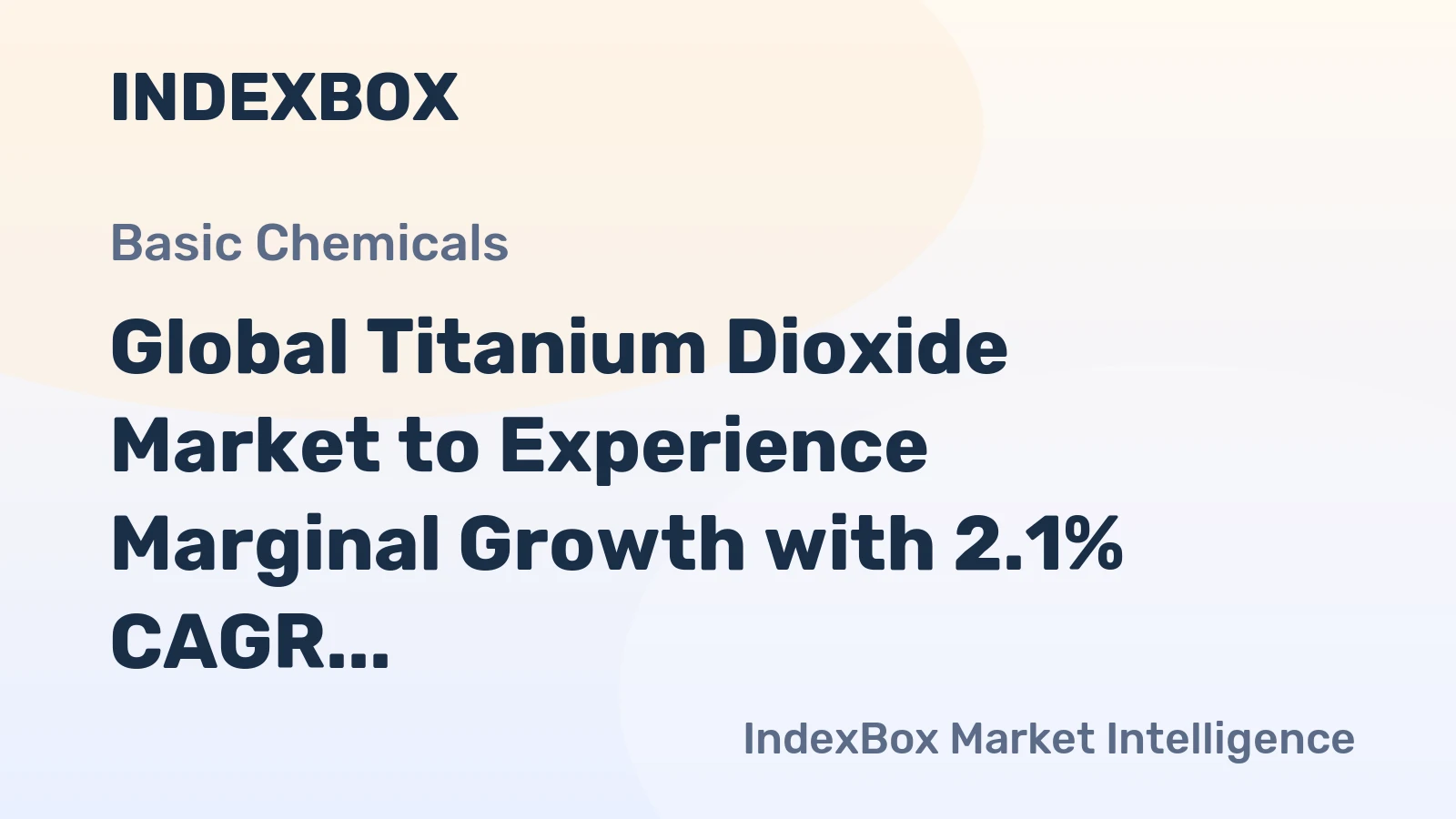 Global Titanium Dioxide Market to Experience Marginal Growth with 2.1% CAGR, Reaching $8B by 2035