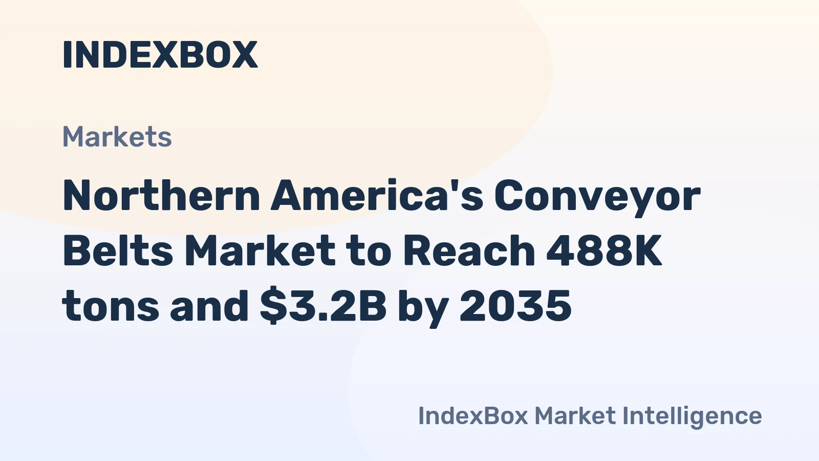 Northern America's Conveyor Belts Market to Reach 488K tons and $3.2B by 2035