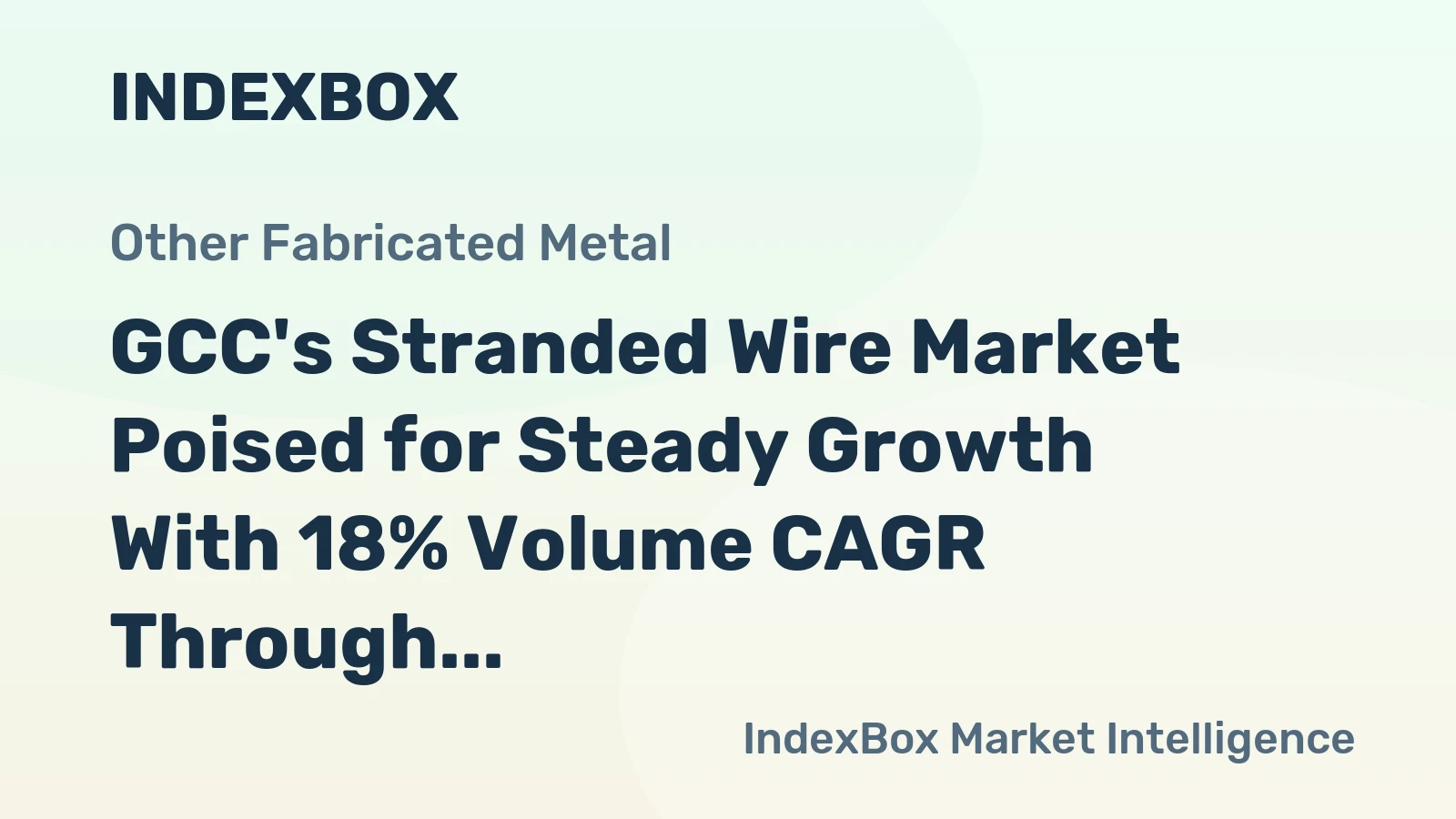 GCC's Stranded Wire Market Poised for Steady Growth With 18% Volume CAGR Through 2035