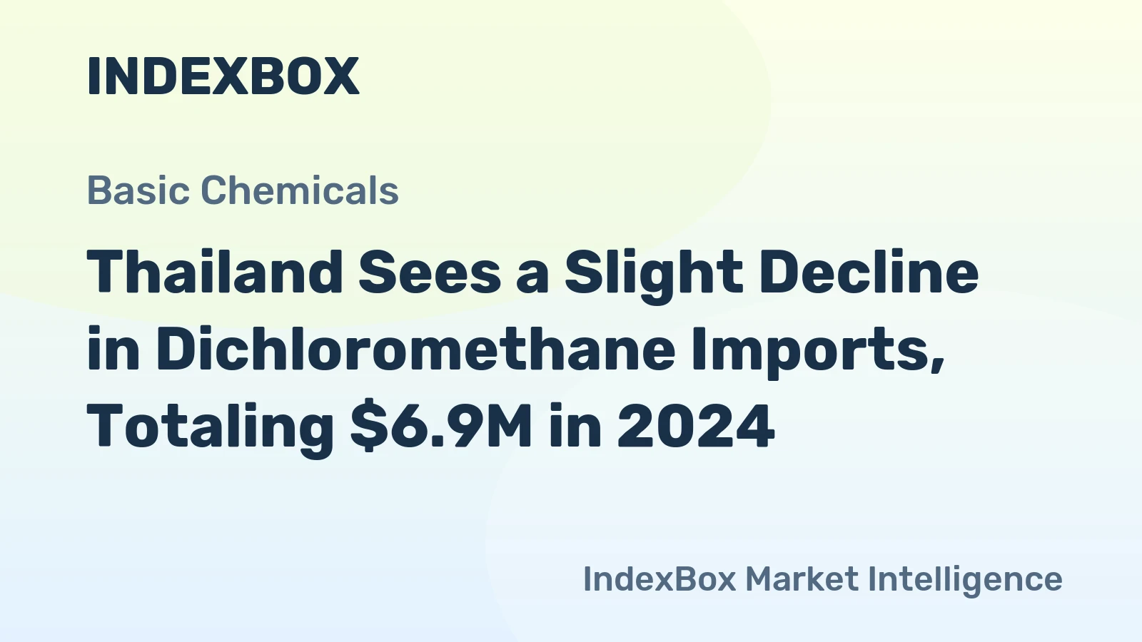 Thailand Sees a Slight Decline in Dichloromethane Imports, Totaling $6.9M in 2024