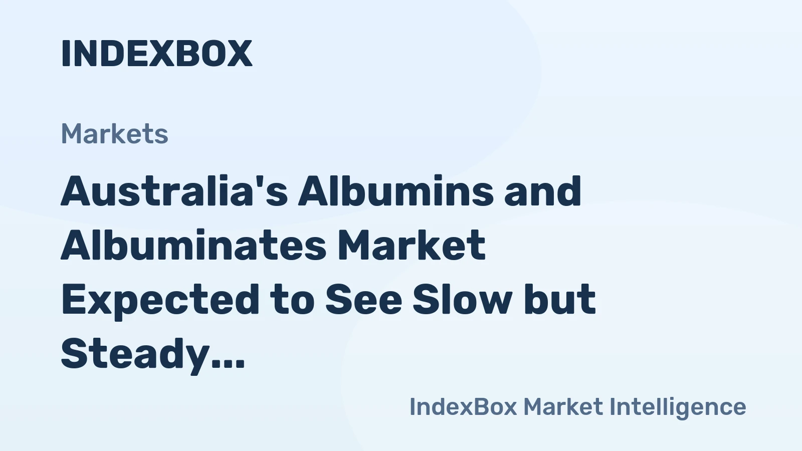 Australia's Albumins and Albuminates Market Expected to See Slow but Steady Growth with +1.7% CAGR from 2024 to 2035