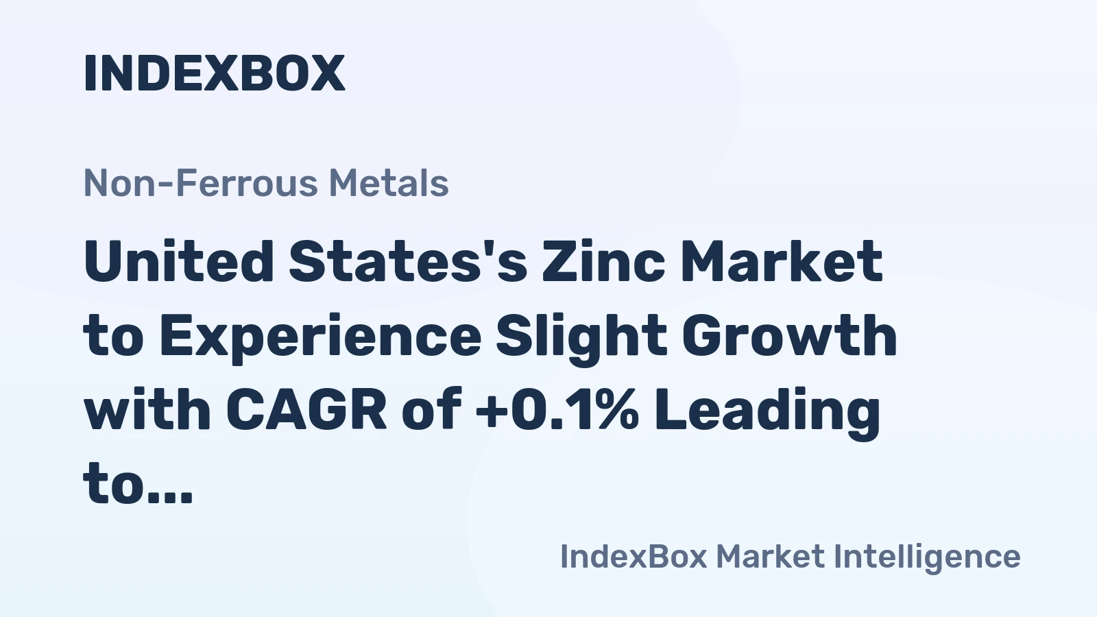 United States's Zinc Market to Experience Slight Growth with CAGR of +0.1% Leading to 1.4M tons by 2035