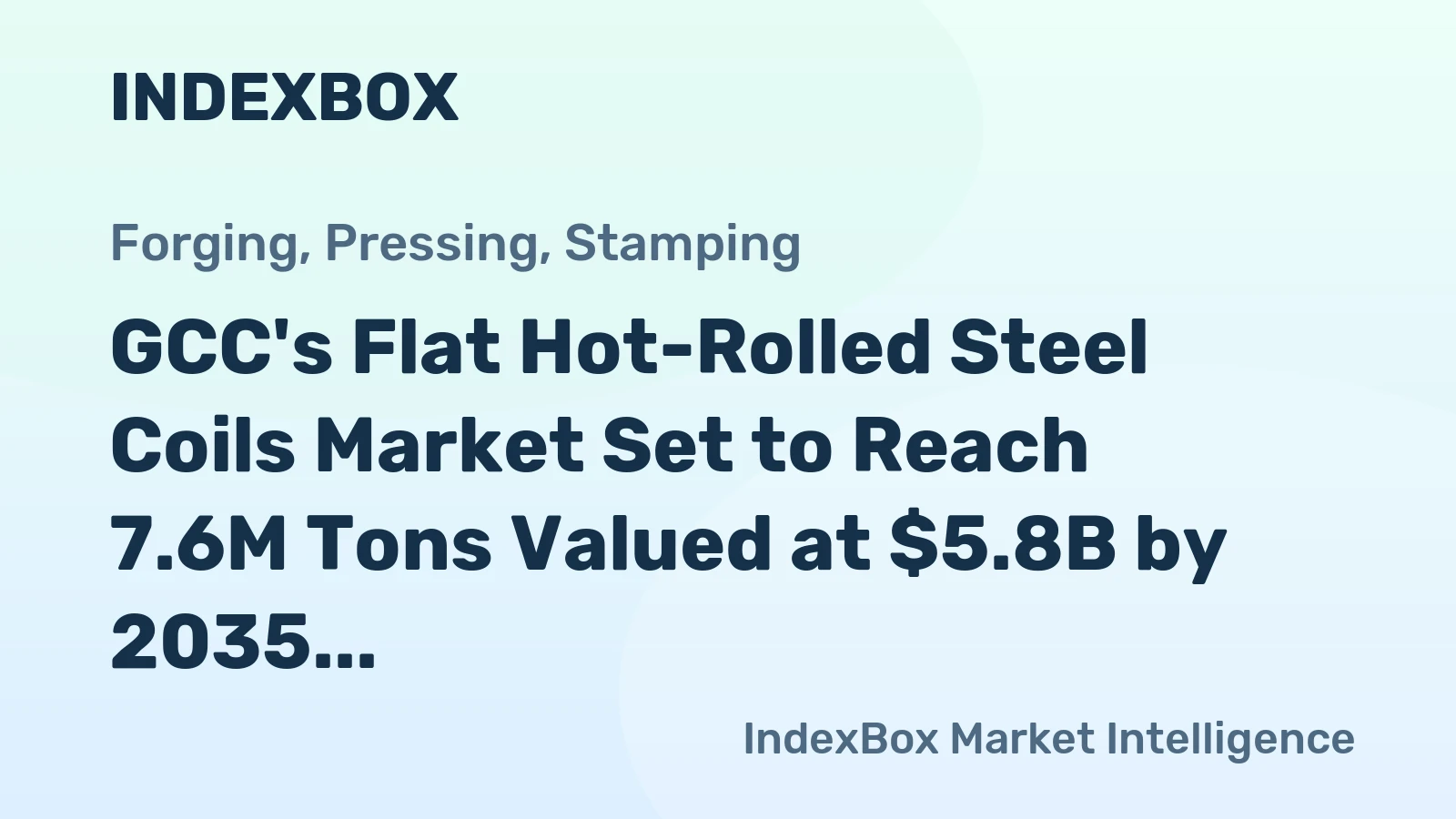 GCC's Flat Hot-Rolled Steel Coils Market Set to Reach 7.6M Tons Valued at $5.8B by 2035