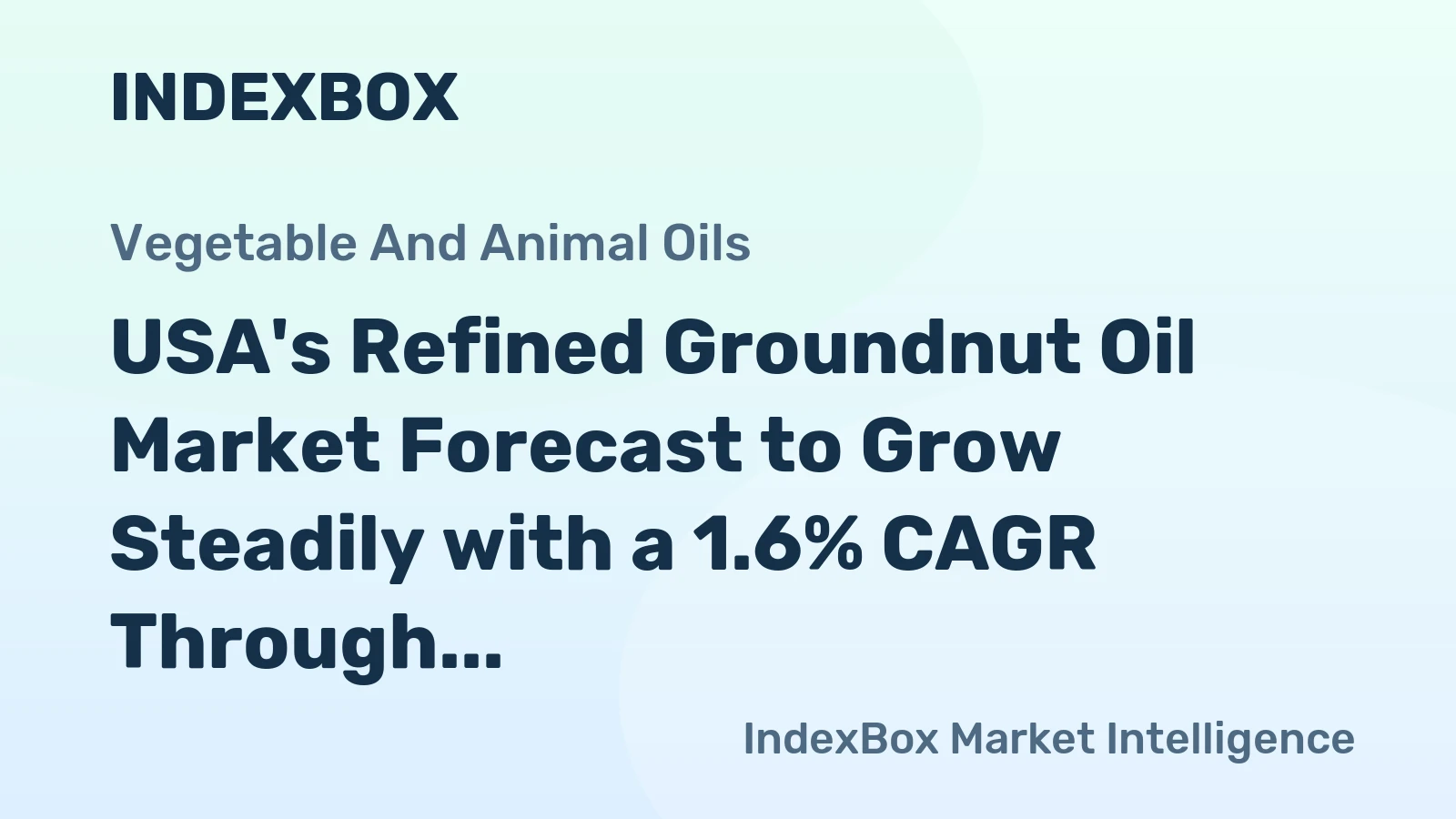 USA's Refined Groundnut Oil Market Forecast to Grow Steadily with a 1.6% CAGR Through 2035