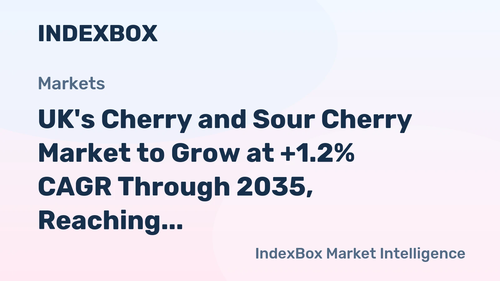 UK's Cherry and Sour Cherry Market to Grow at +1.2% CAGR Through 2035, Reaching $101M Value