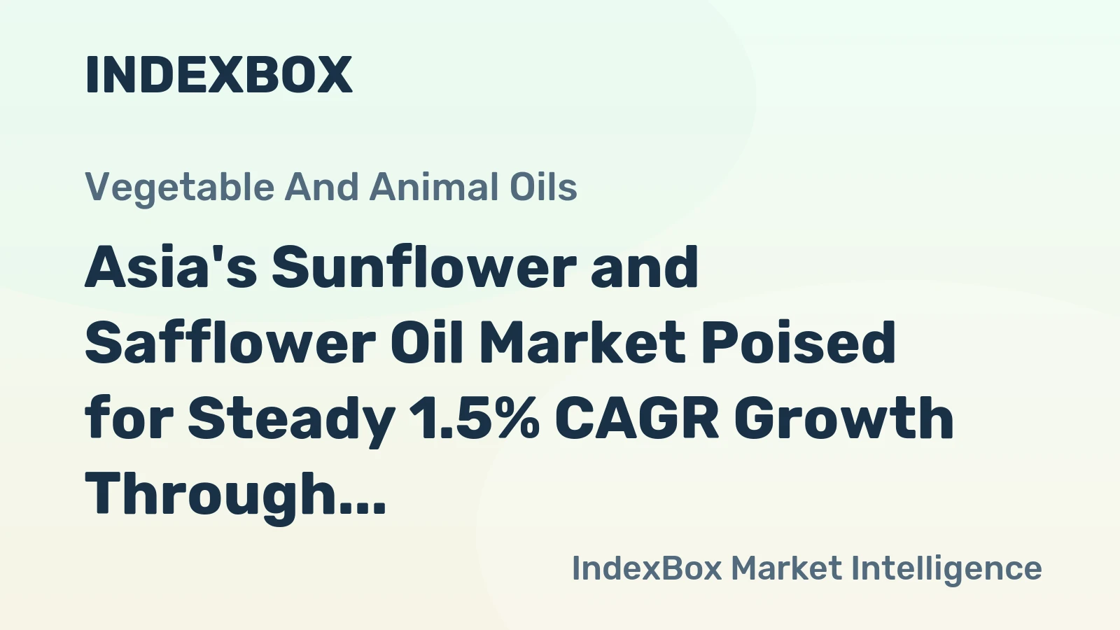 Asia's Sunflower and Safflower Oil Market Poised for Steady 1.5% CAGR Growth Through 2035