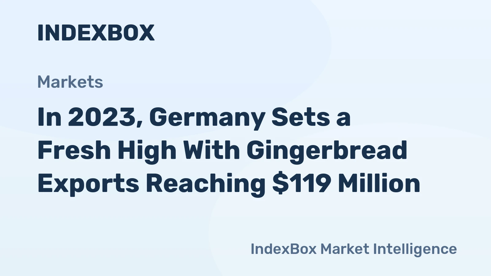 In 2023, Germany Sets a Fresh High With Gingerbread Exports Reaching $119 Million