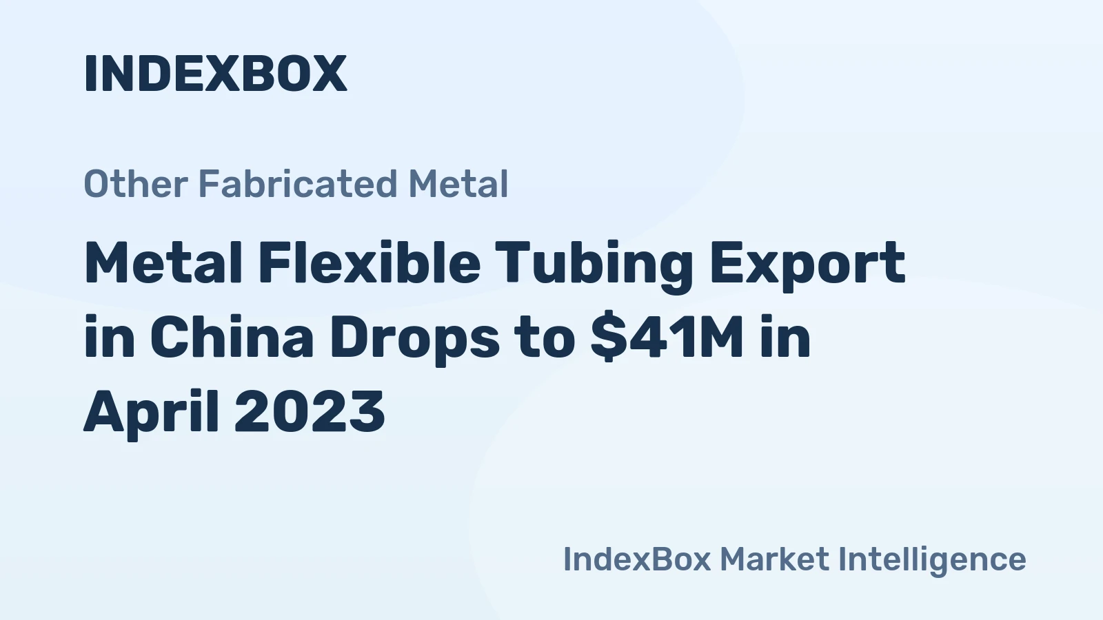 Metal Flexible Tubing Export in China Drops to $41M in April 2023