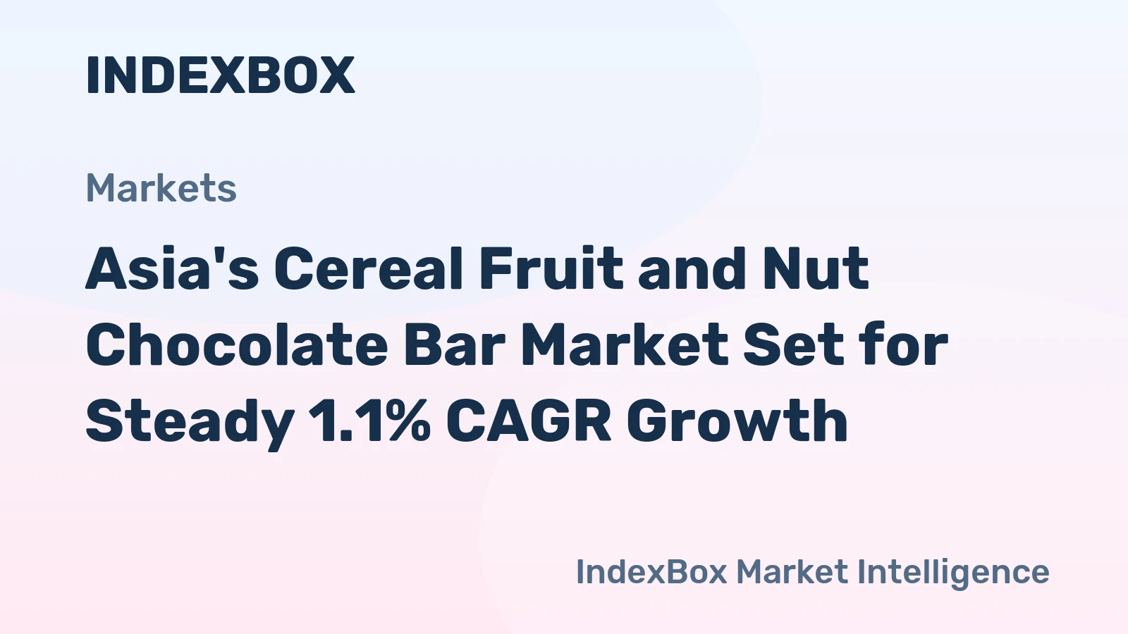 Asia's Cereal Fruit and Nut Chocolate Bar Market Set for Steady 1.1% CAGR Growth