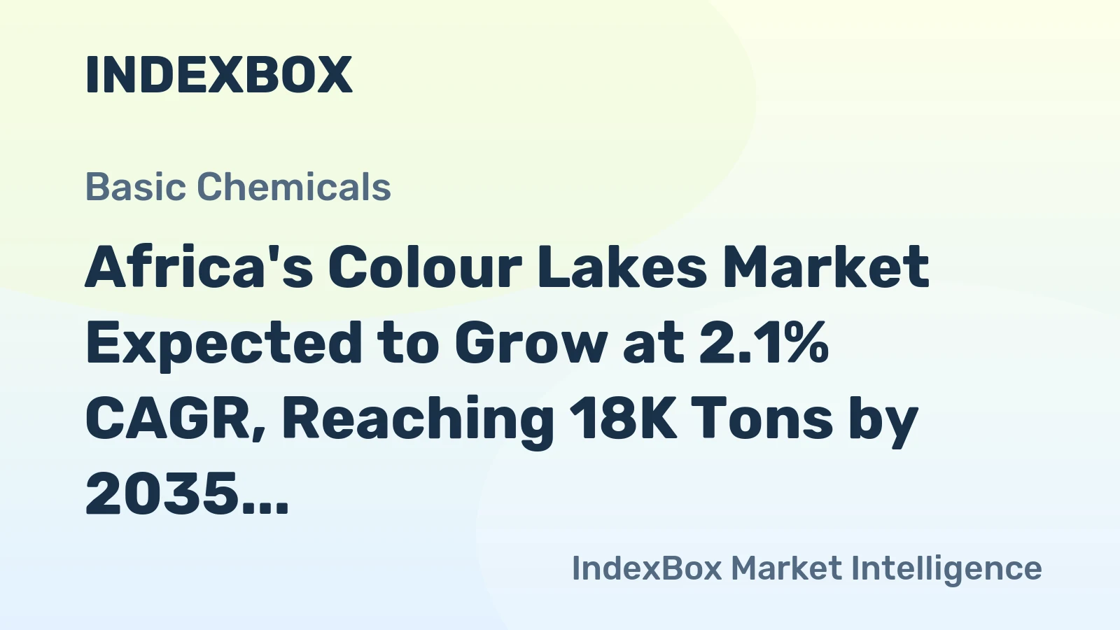 Africa's Colour Lakes Market Expected to Grow at 2.1% CAGR, Reaching 18K Tons by 2035