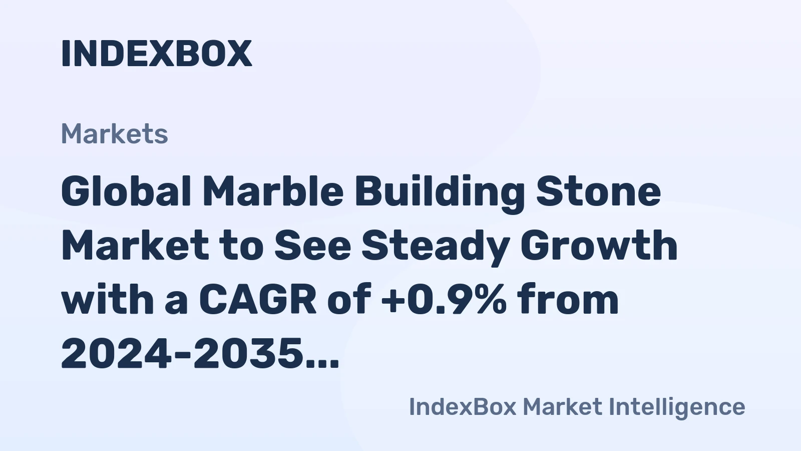 Global Marble Building Stone Market to See Steady Growth with a CAGR of +0.9% from 2024-2035, Reaching 27M Tons