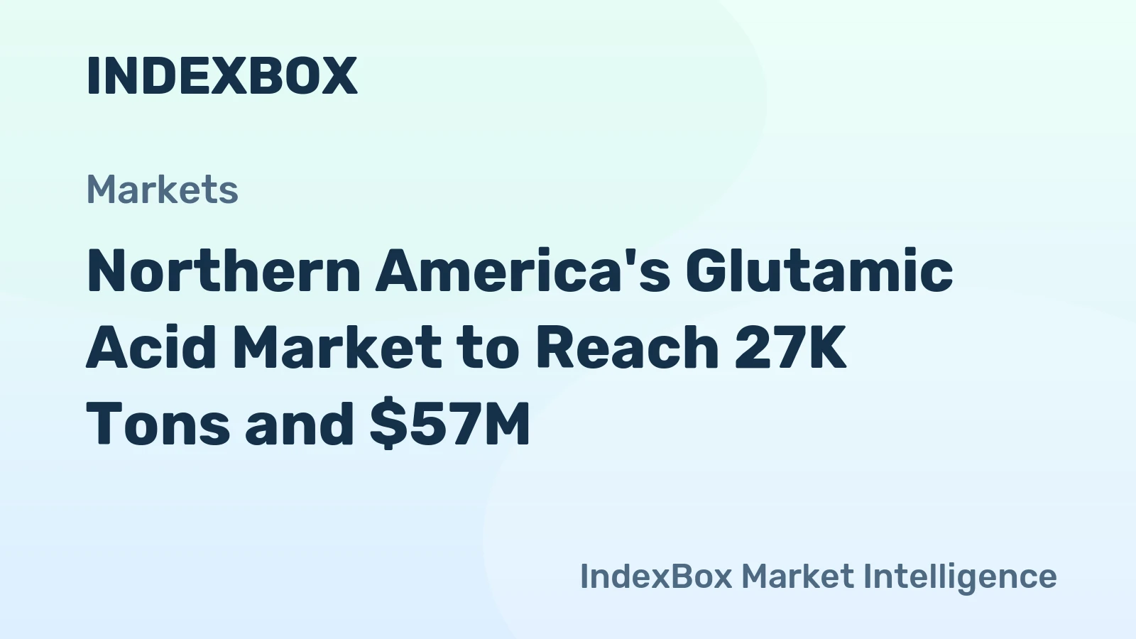 Northern America's Glutamic Acid Market to Reach 27K Tons and $57M