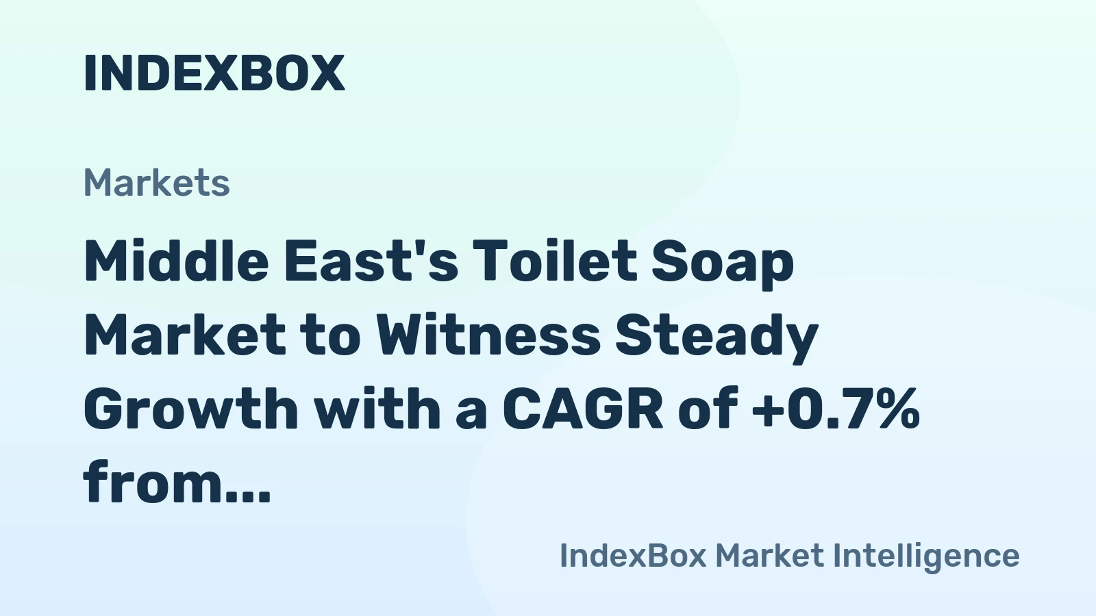 Middle East's Toilet Soap Market to Witness Steady Growth with a CAGR of +0.7% from 2024-2035