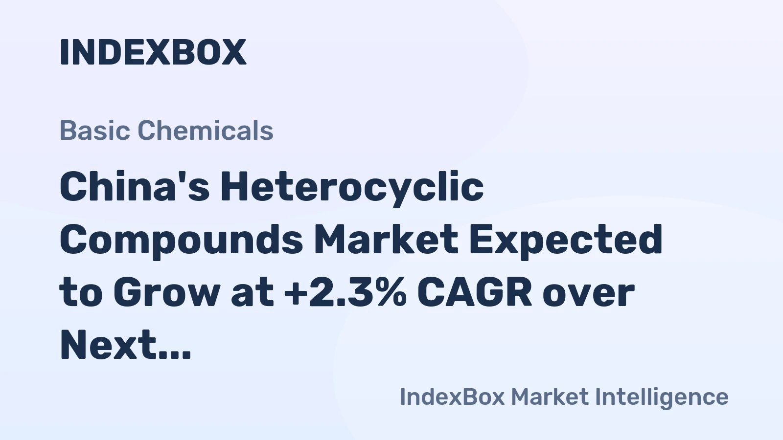 China's Heterocyclic Compounds Market Expected to Grow at +2.3% CAGR over Next Decade