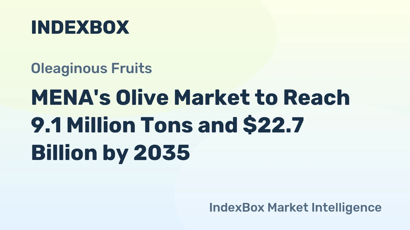 MENA's Olive Market to Reach 9.1 Million Tons and $22.7 Billion by 2035