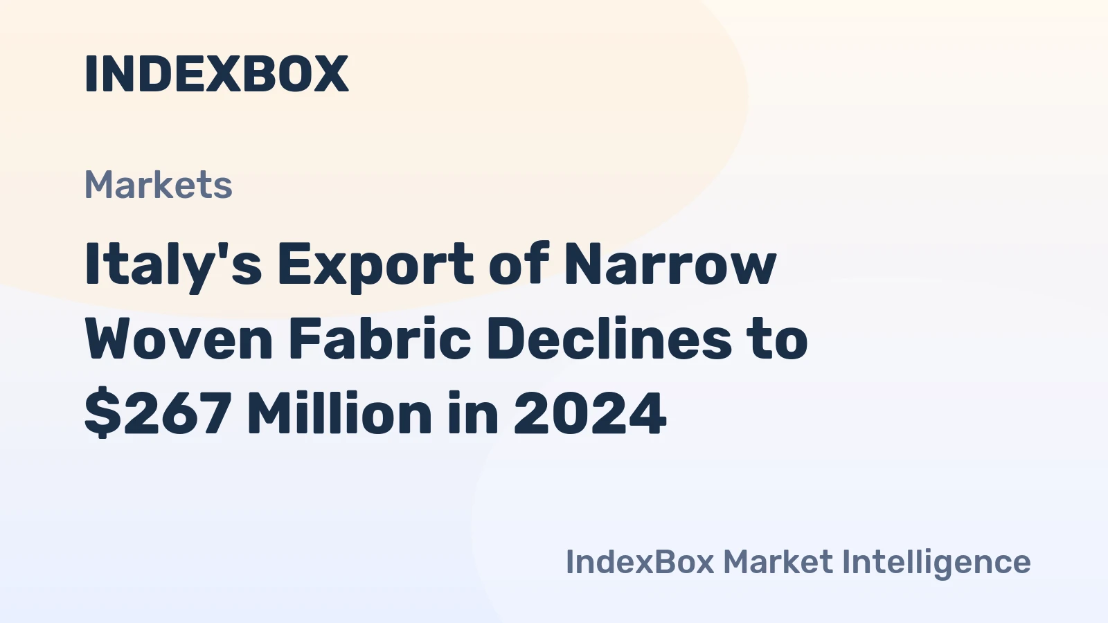 Italy's Export of Narrow Woven Fabric Declines to $267 Million in 2024