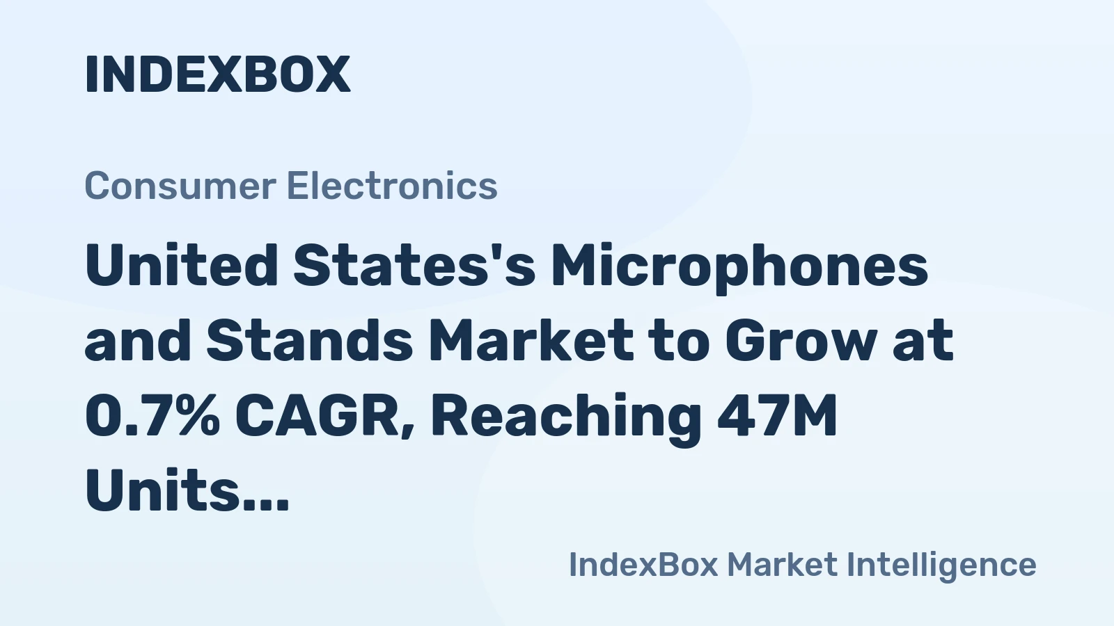 United States's Microphones and Stands Market to Grow at 0.7% CAGR, Reaching 47M Units by 2035