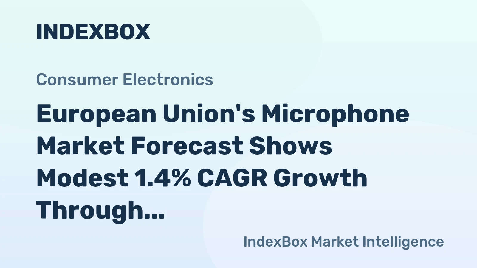 European Union's Microphone Market Forecast Shows Modest 1.4% CAGR Growth Through 2035