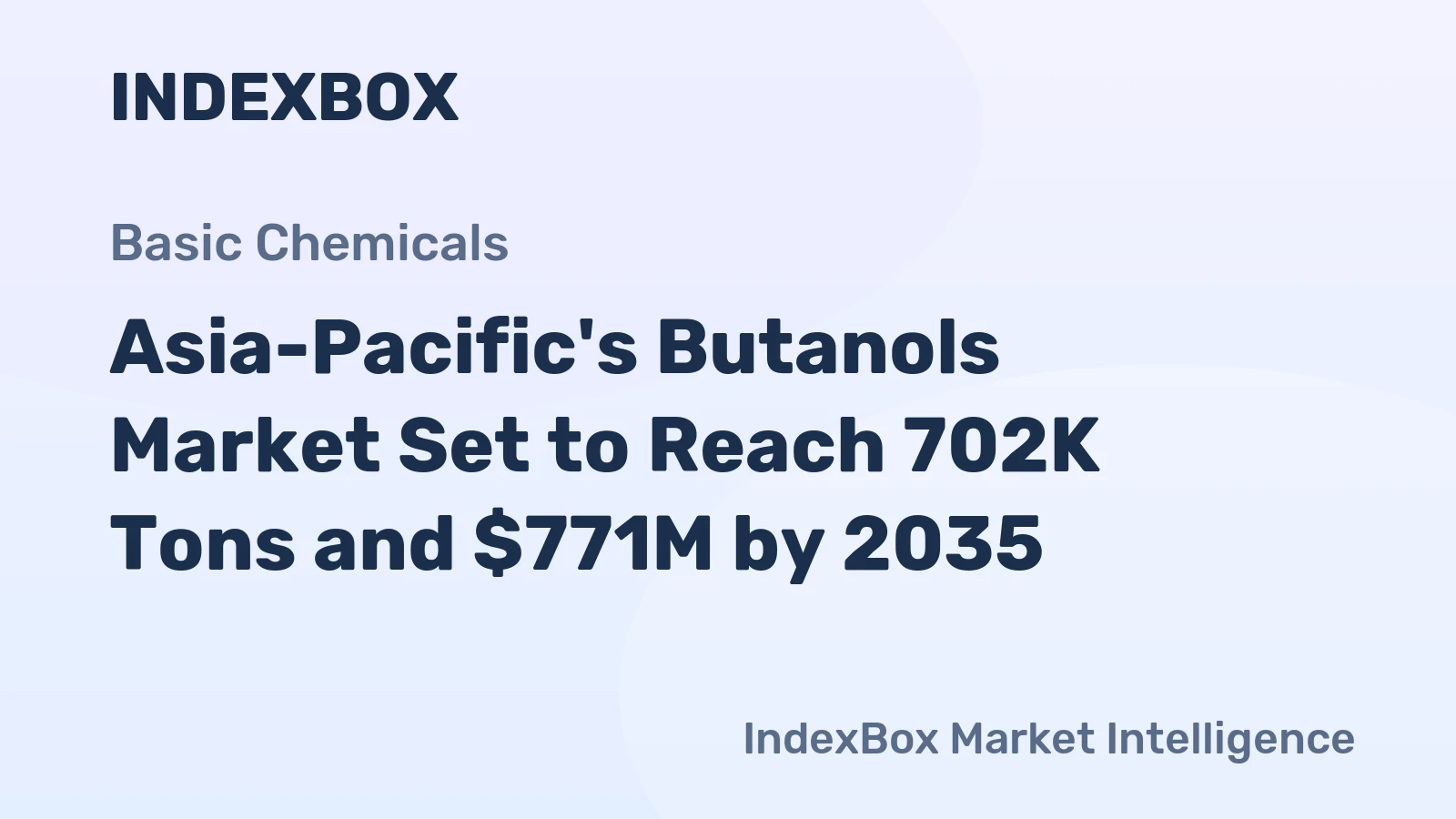 Asia-Pacific's Butanols Market Set to Reach 702K Tons and $771M by 2035
