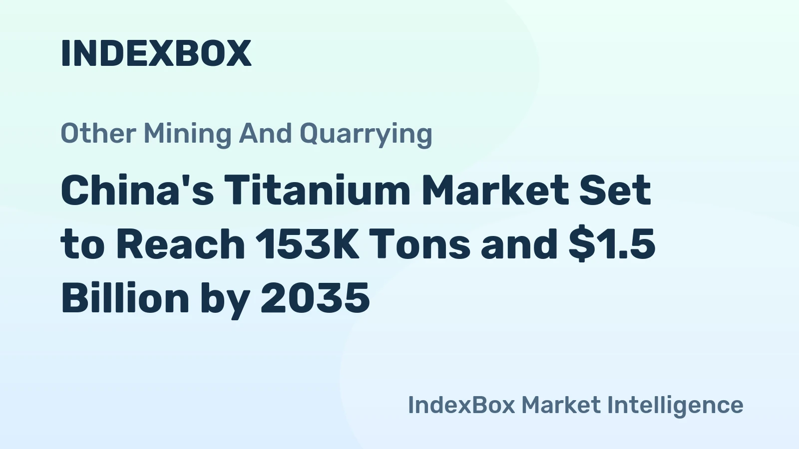 China's Titanium Market Set to Reach 153K Tons and $1.5 Billion by 2035