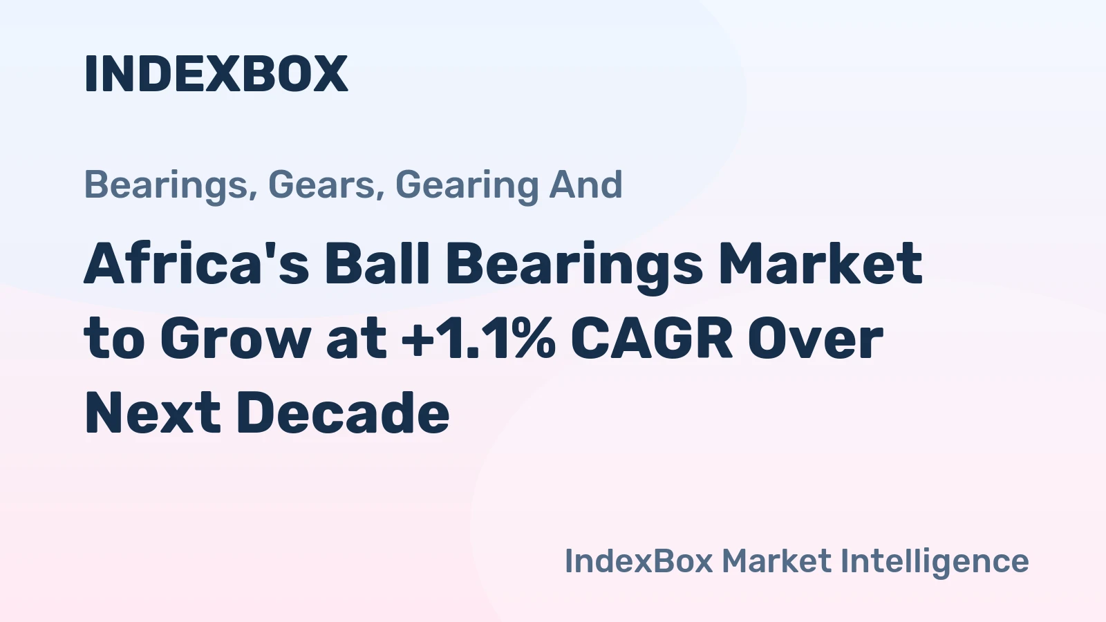 Africa's Ball Bearings Market to Grow at +1.1% CAGR Over Next Decade