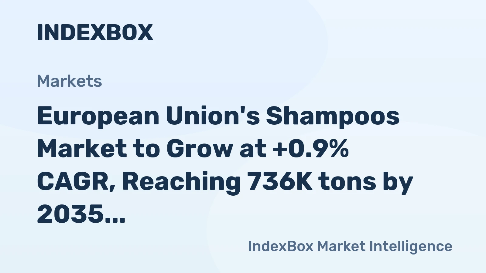 European Union's Shampoos Market to Grow at +0.9% CAGR, Reaching 736K tons by 2035