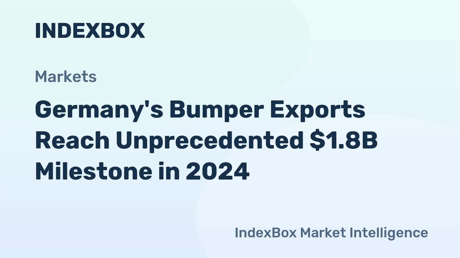 Germany's Bumper Exports Reach Unprecedented $1.8B Milestone in 2024