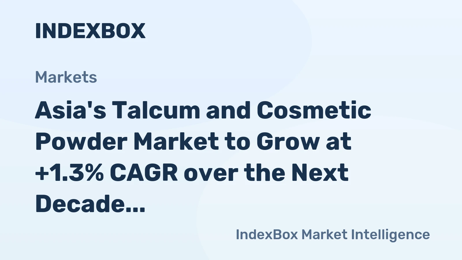 Asia's Talcum and Cosmetic Powder Market to Grow at +1.3% CAGR over the Next Decade, Reaching 122K Tons by 2035