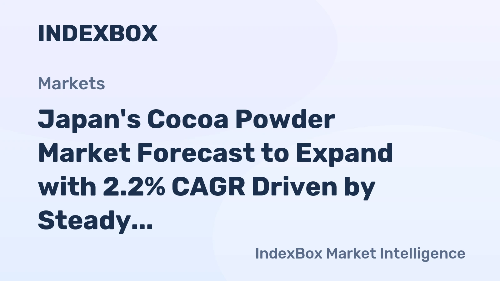 Japan's Cocoa Powder Market Forecast to Expand with 2.2% CAGR Driven by Steady Demand