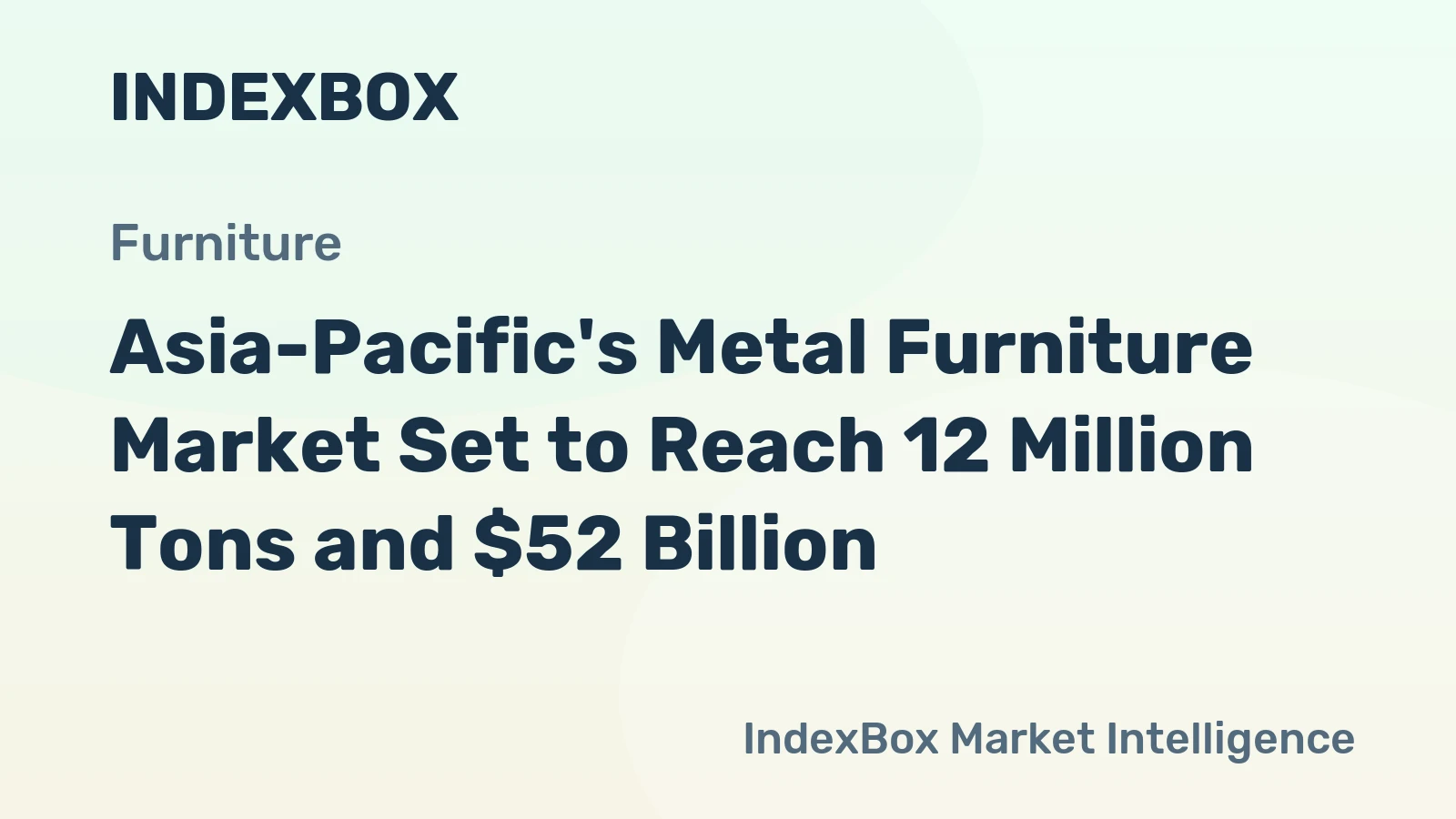 Asia-Pacific's Metal Furniture Market Set to Reach 12 Million Tons and $52 Billion