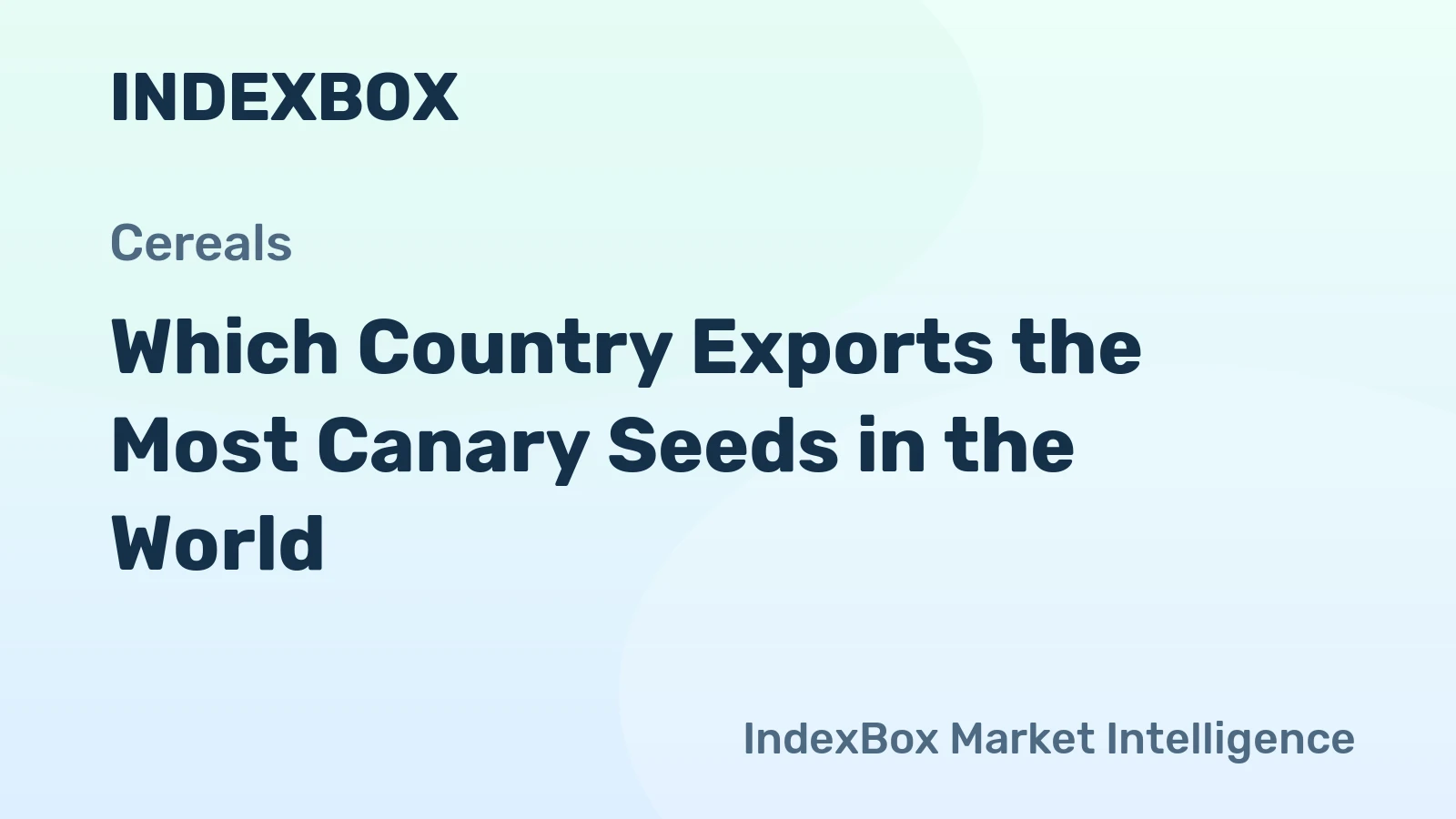 Which Country Exports the Most Canary Seeds in the World?
