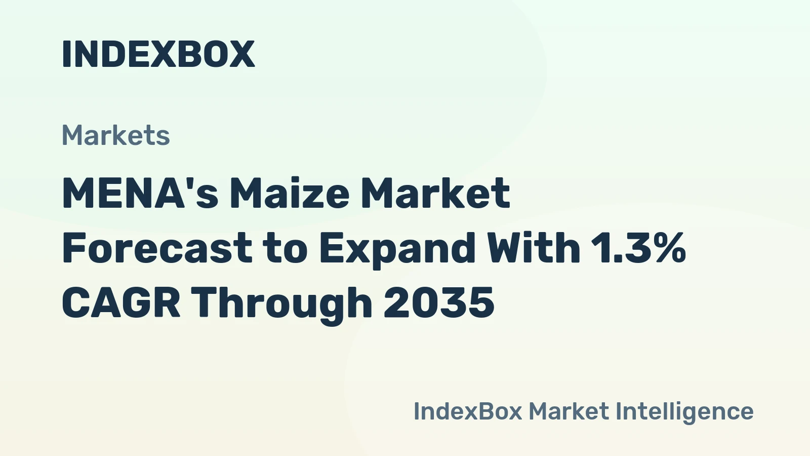 MENA's Maize Market Forecast to Expand With 1.3% CAGR Through 2035