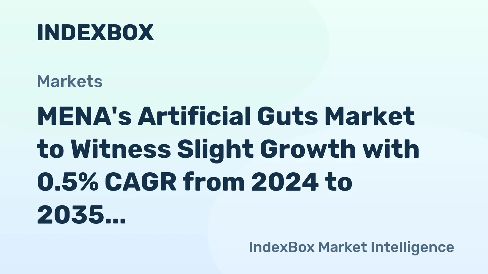 MENA's Artificial Guts Market to Witness Slight Growth with 0.5% CAGR from 2024 to 2035