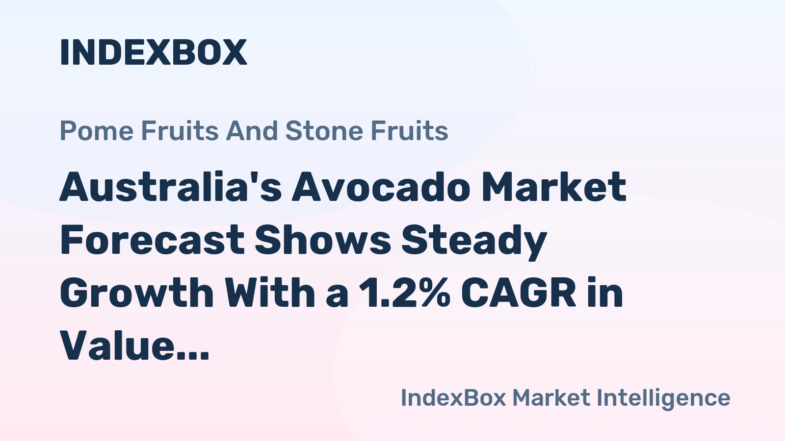 Australia's Avocado Market Forecast Shows Steady Growth With a 1.2% CAGR in Value